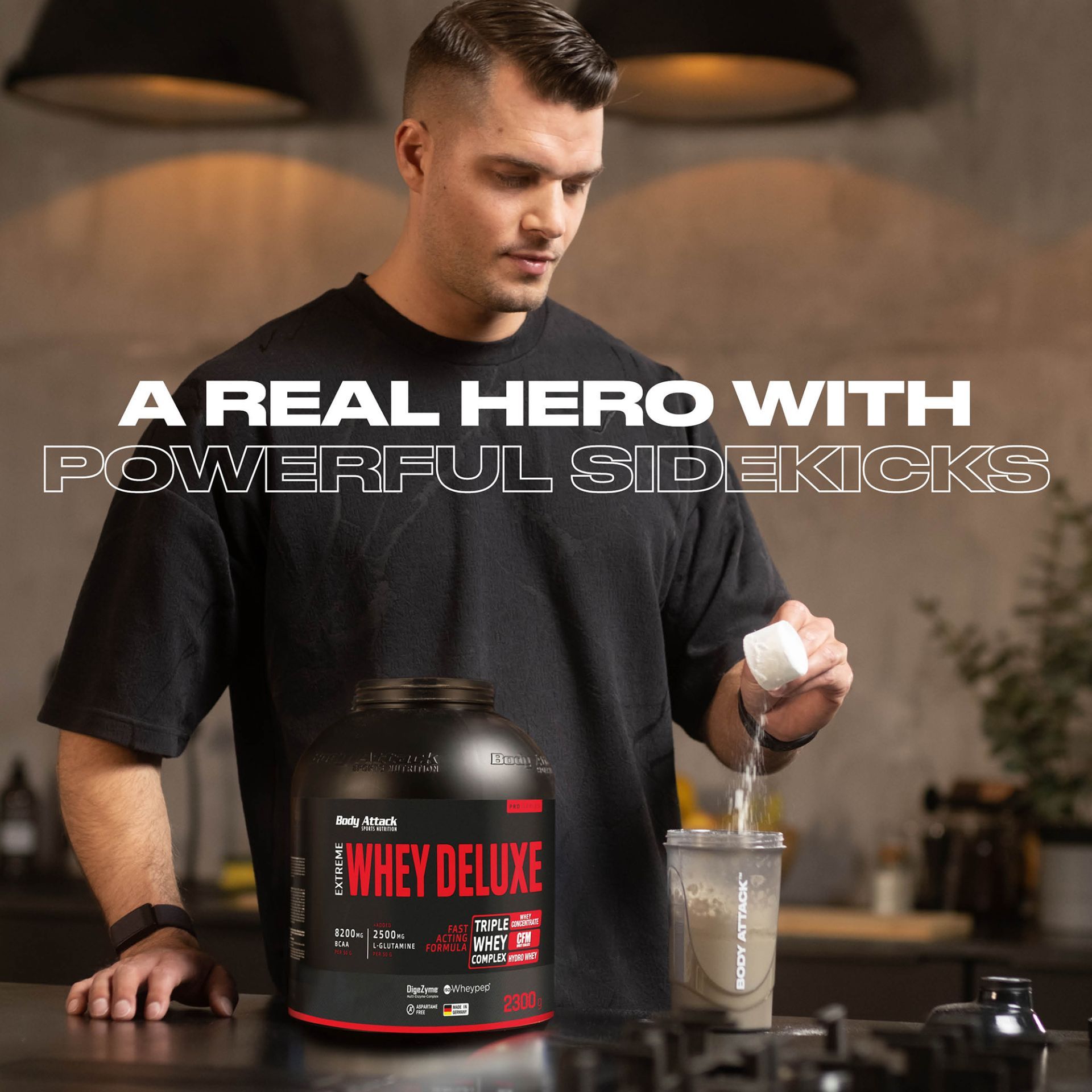 Delicious whey protein for building up muscles