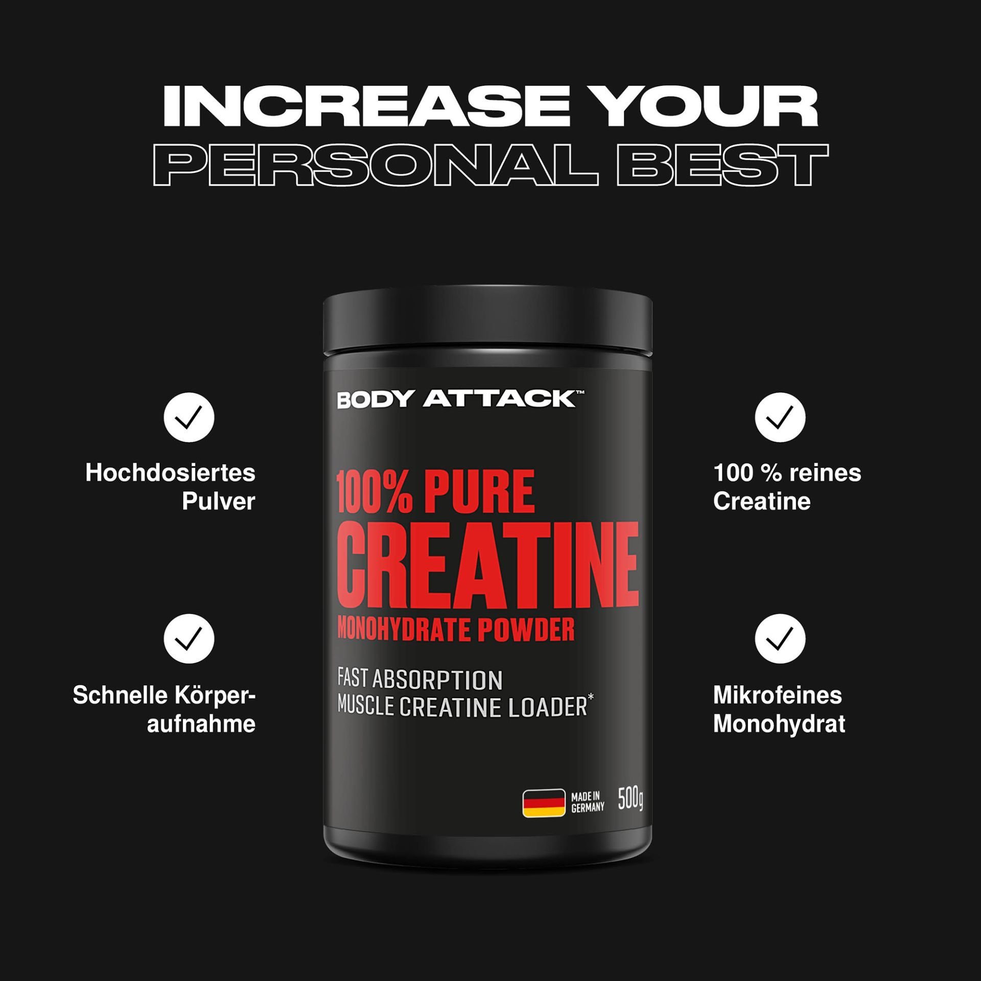 100% Pure Creatine Powder is preferred by sportsmen