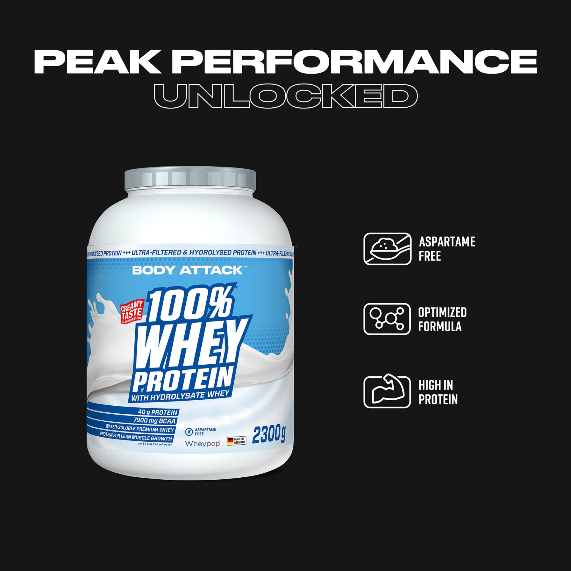 100 % Whey Protein: High quality protein for your muscle building