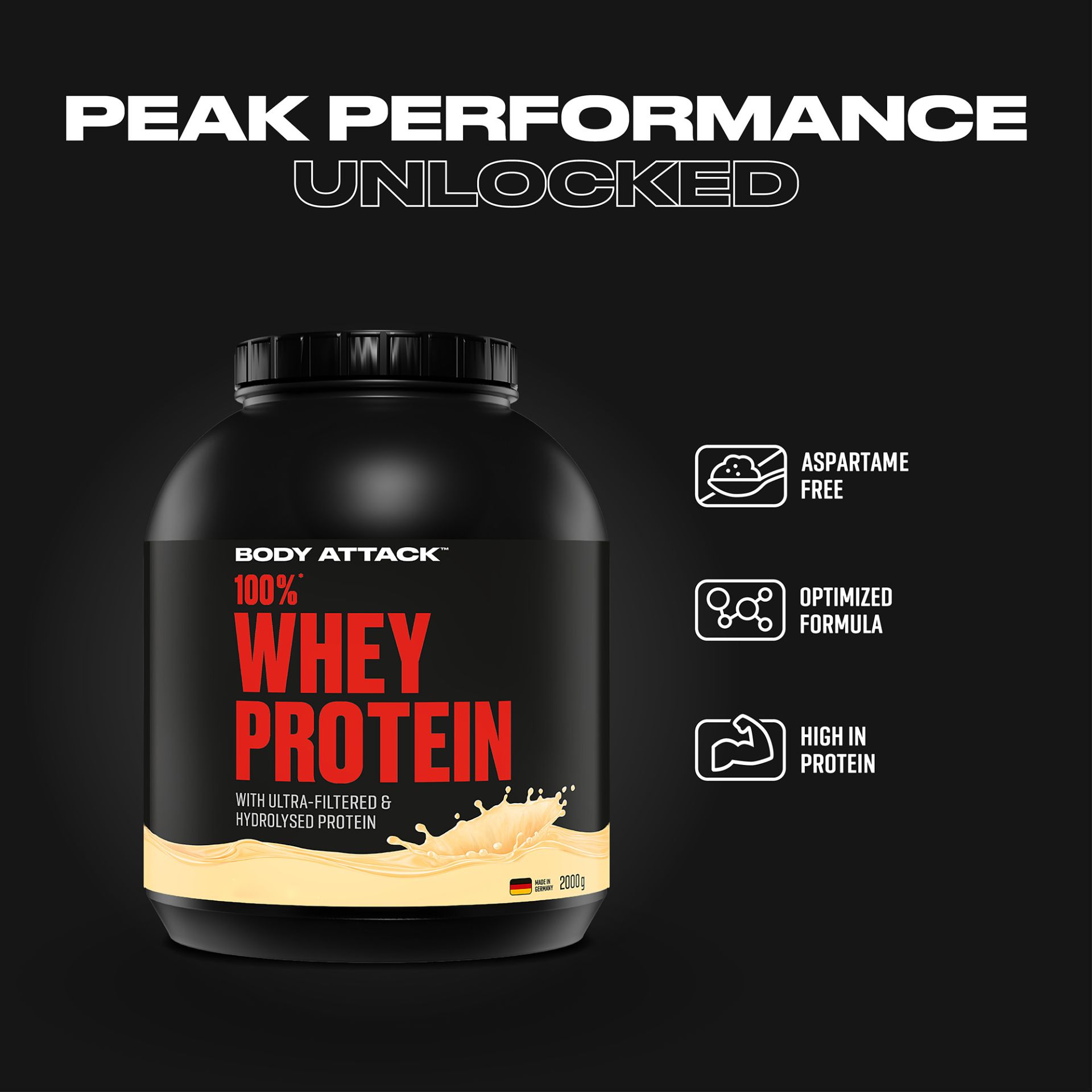100% Whey Protein im Body Attack Online-Shop